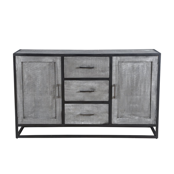 Wrought Studio Coombes 59'' Wide 3 Drawer Mango Wood Sideboard | Wayfair